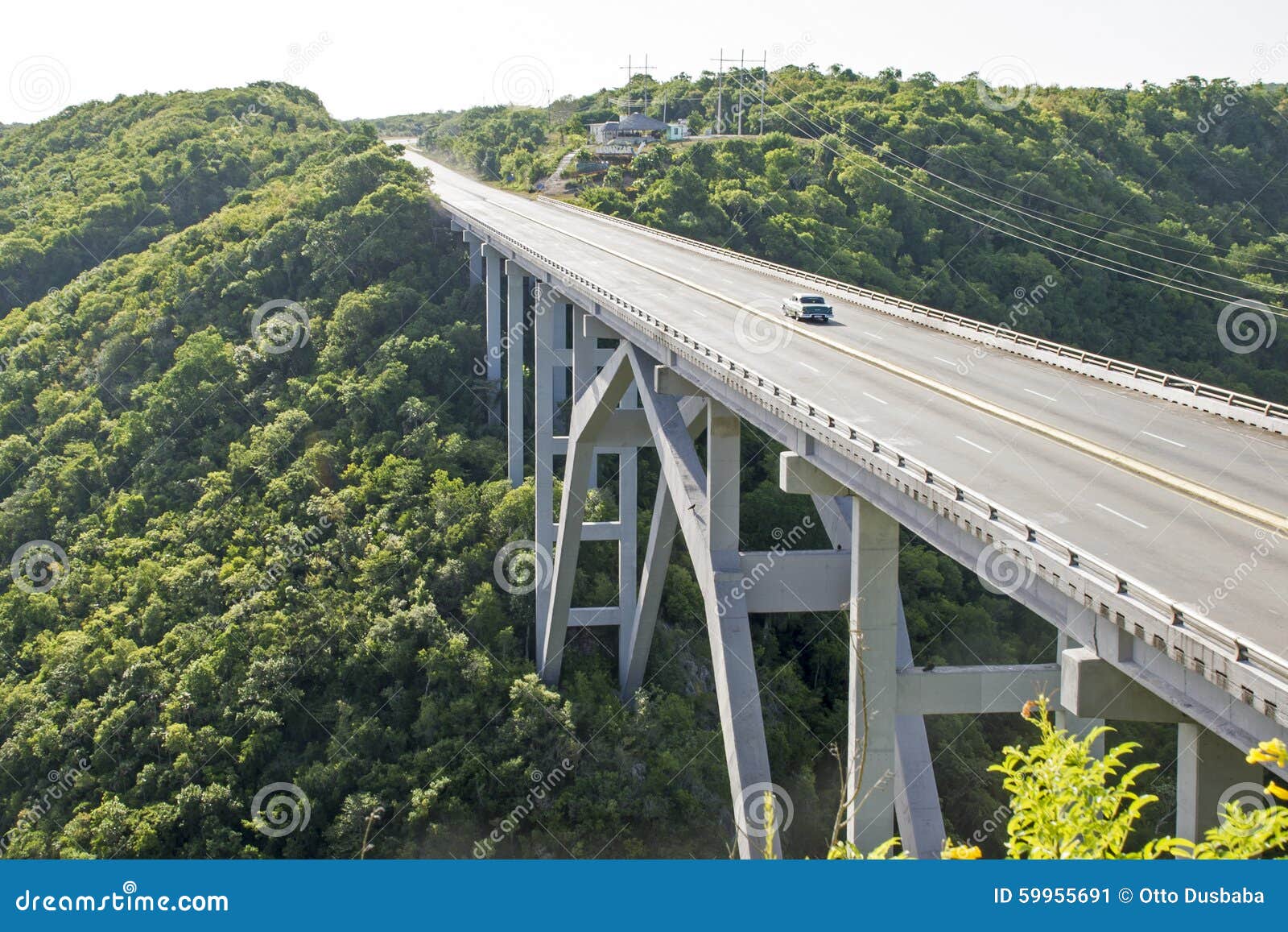 High arch bridge in Cuba stock image. Image of heavy - 59955691