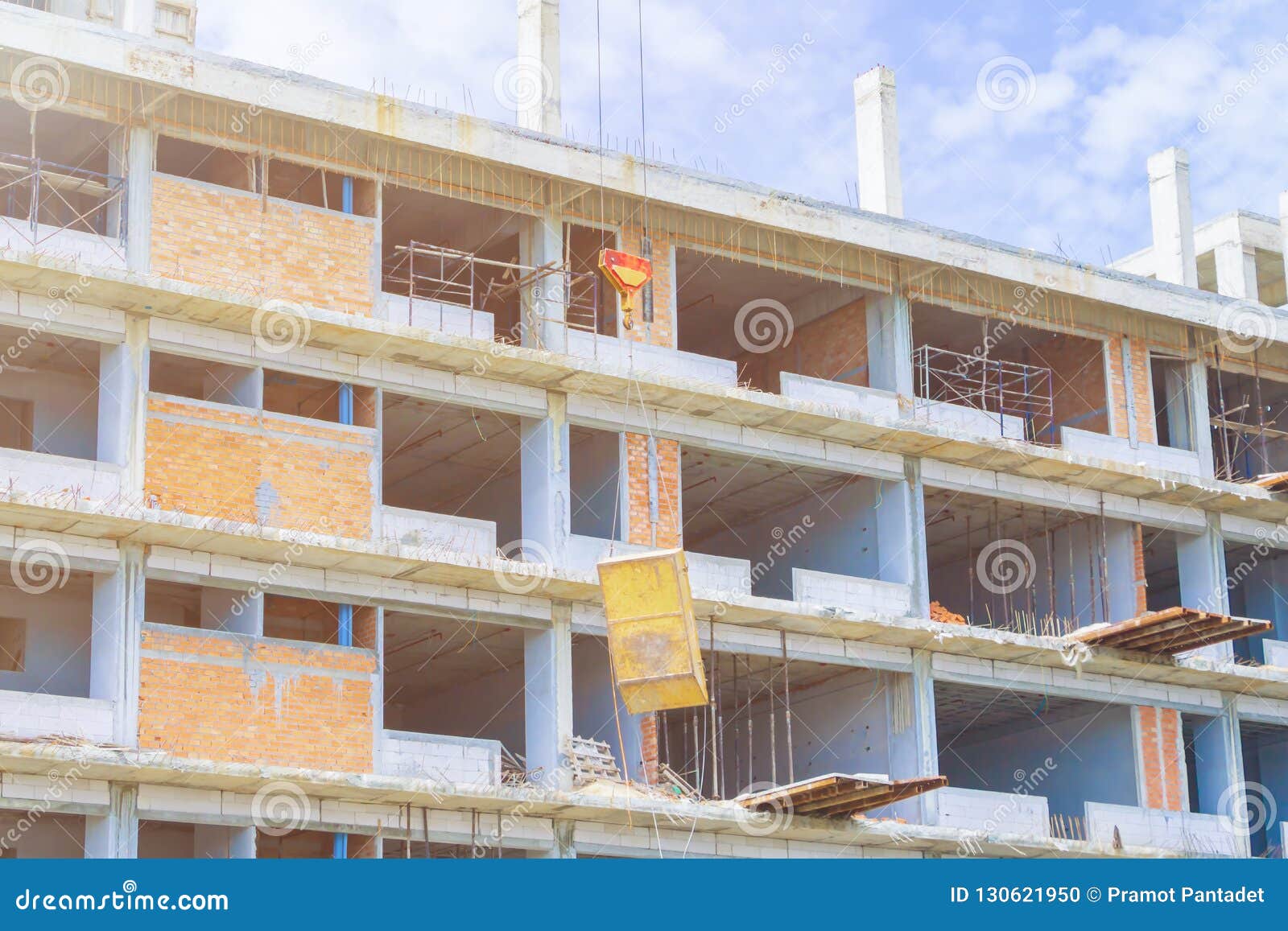 High Big Building Construction Site in Develop City Stock Photo - Image ...