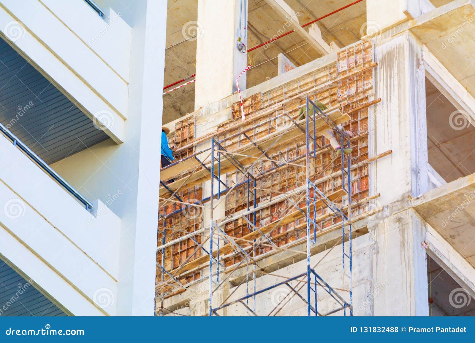 High Big Building Construction Site in Develop City Stock Photo - Image ...