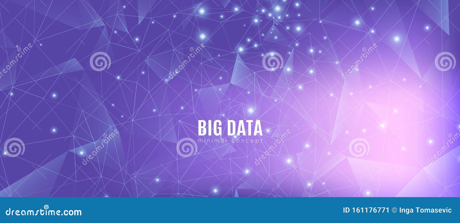 High Big Data Banner. Magic Science Stock Vector - Illustration of neon ...