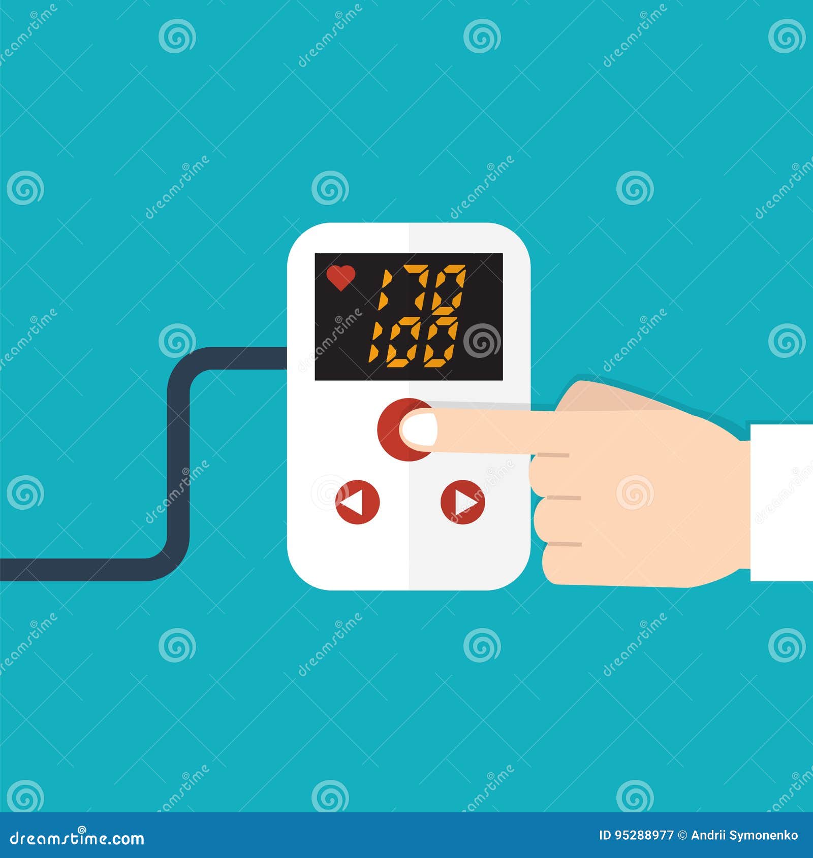 High Blood Pressure Concept. Vector Illustration Stock Vector ...