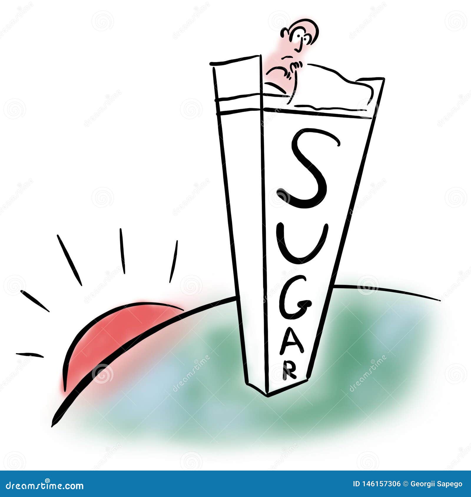 High Blood Sugar Level in the Morning Stock Illustration - Illustration ...