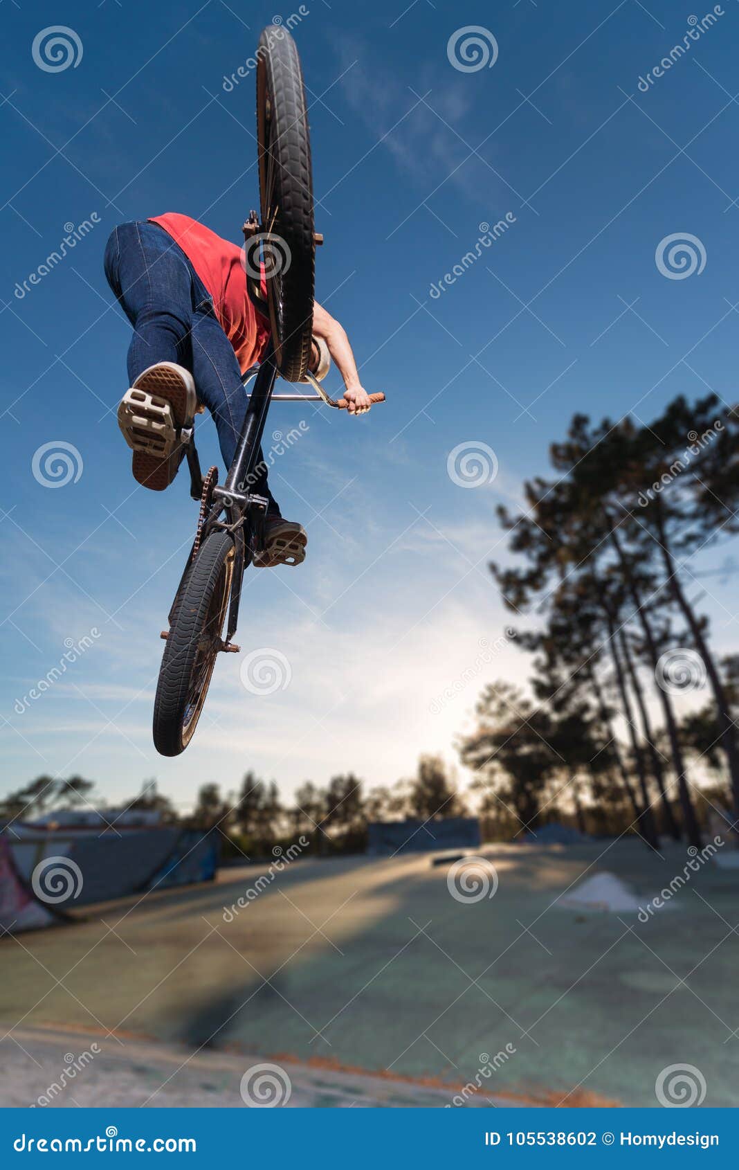 High BMX jump stock photo. Image of style, young, tabletop - 105538602