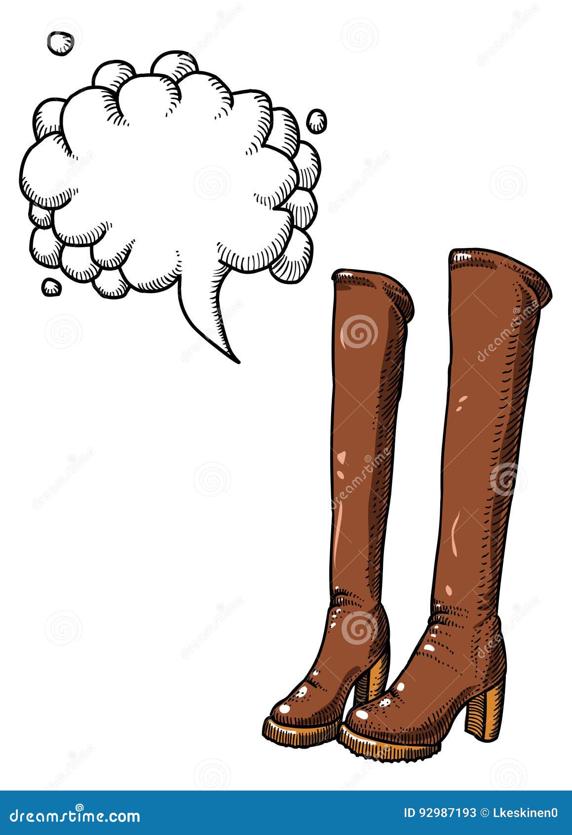 High boots-100 stock vector. Illustration of textured - 92987193