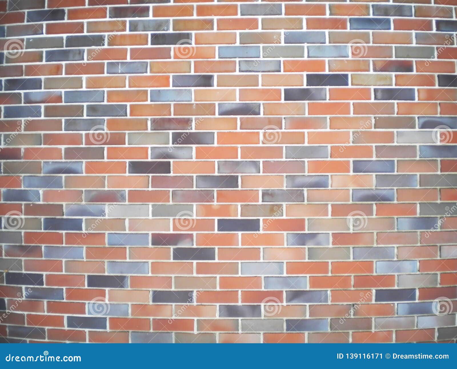 High Brick Wall with Small, Flat Bricks Stock Image - Image of obsolete ...