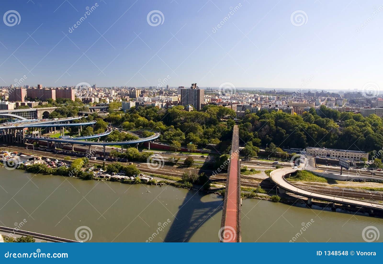 High bridge, NY stock photo. Image of roads, city, york - 1348548