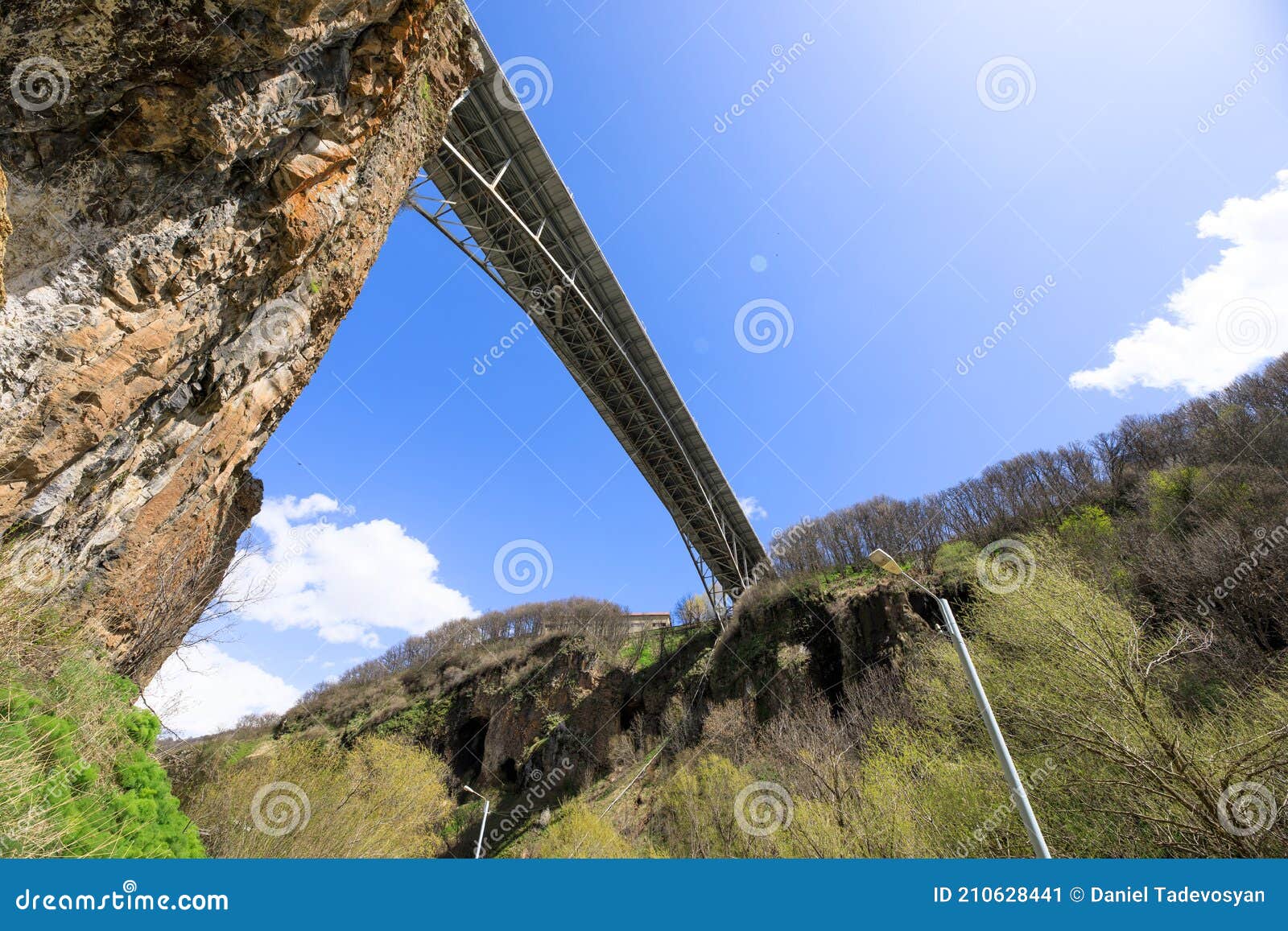 High Bridge Over the Canyon Stock Image - Image of panorama, view ...