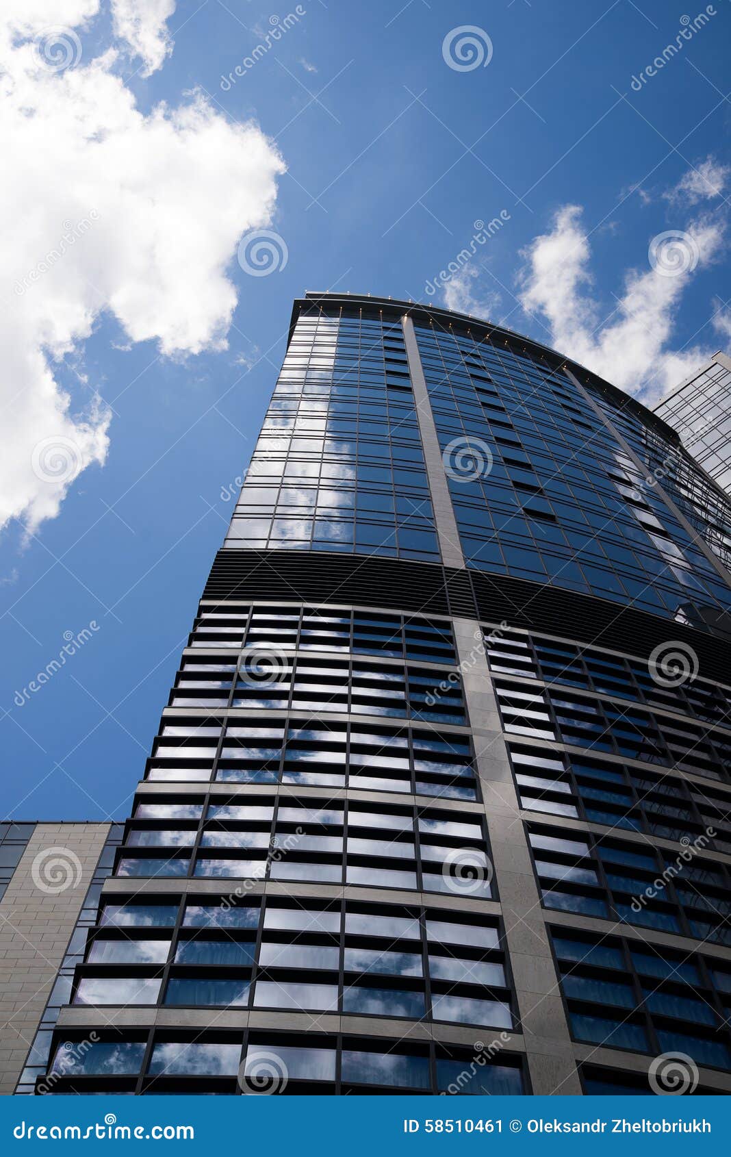 High Building on a Background of Blue Sky Stock Image - Image of window ...