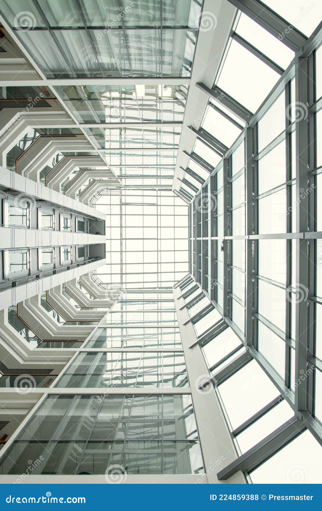 High Building with Big Windows Stock Photo - Image of material ...