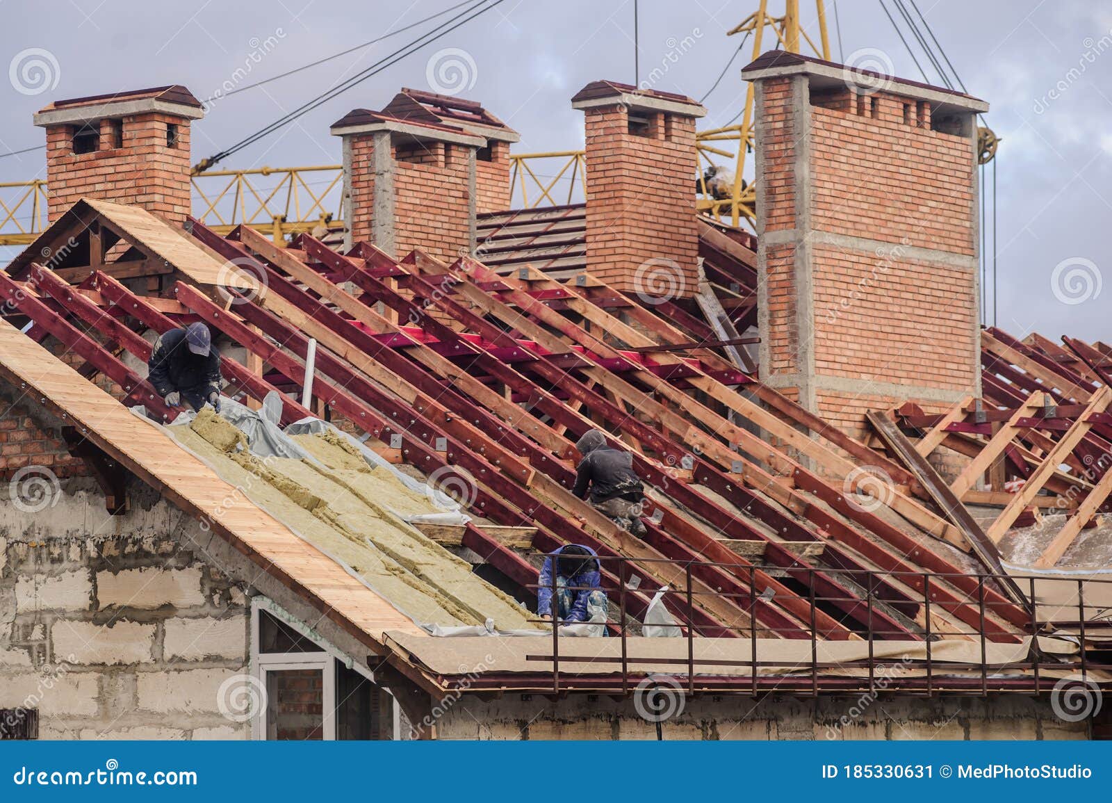 High Building in Construction Stock Image - Image of work, male: 185330631