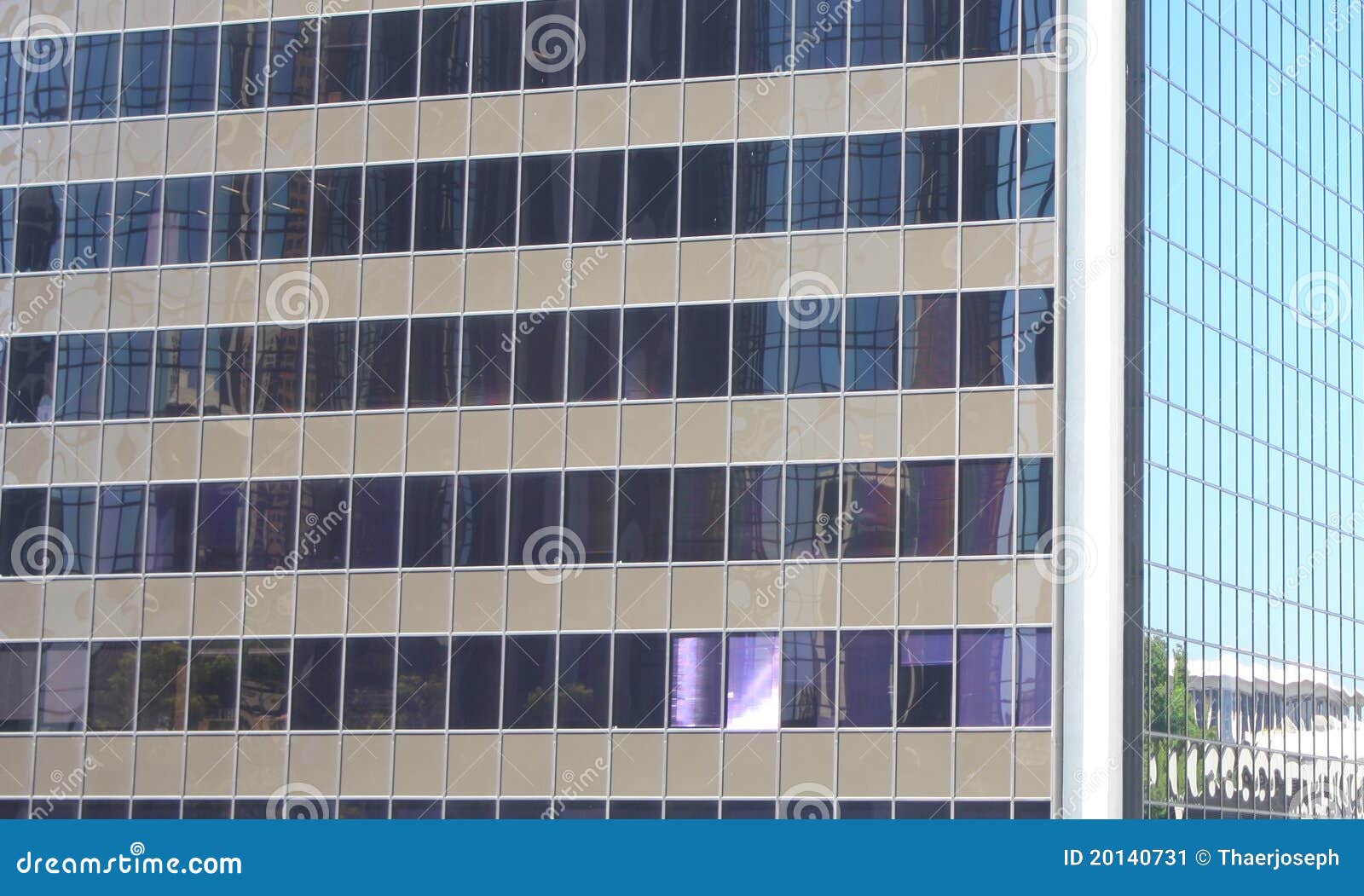 High Building Exterior Windows Stock Image - Image of angeles, abstract ...