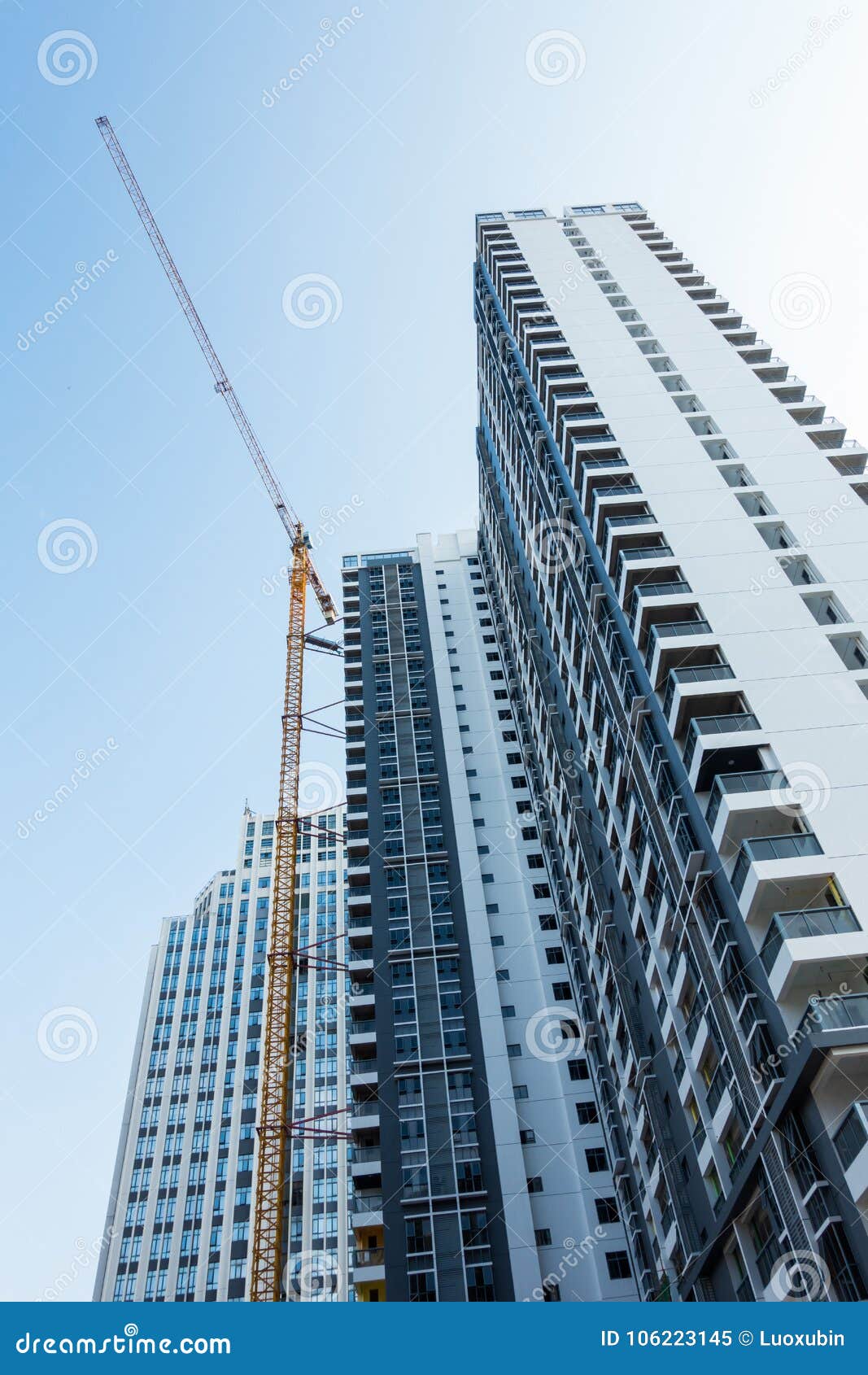 High Building Under Construction Stock Image - Image of modern, clear ...