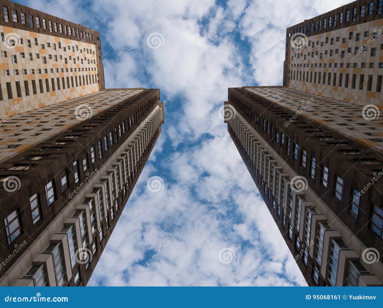 High Building View from Bottom Stock Image - Image of modern ...