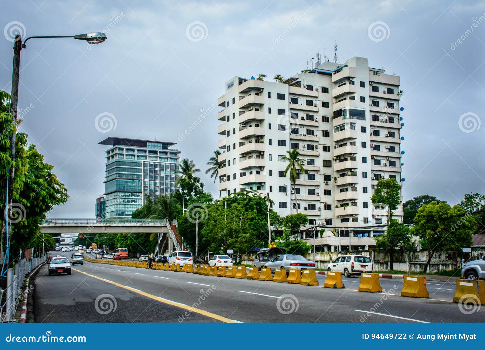 Downtown Area of Yangon, Pyay Road, Myanmar, June-2017 Editorial ...