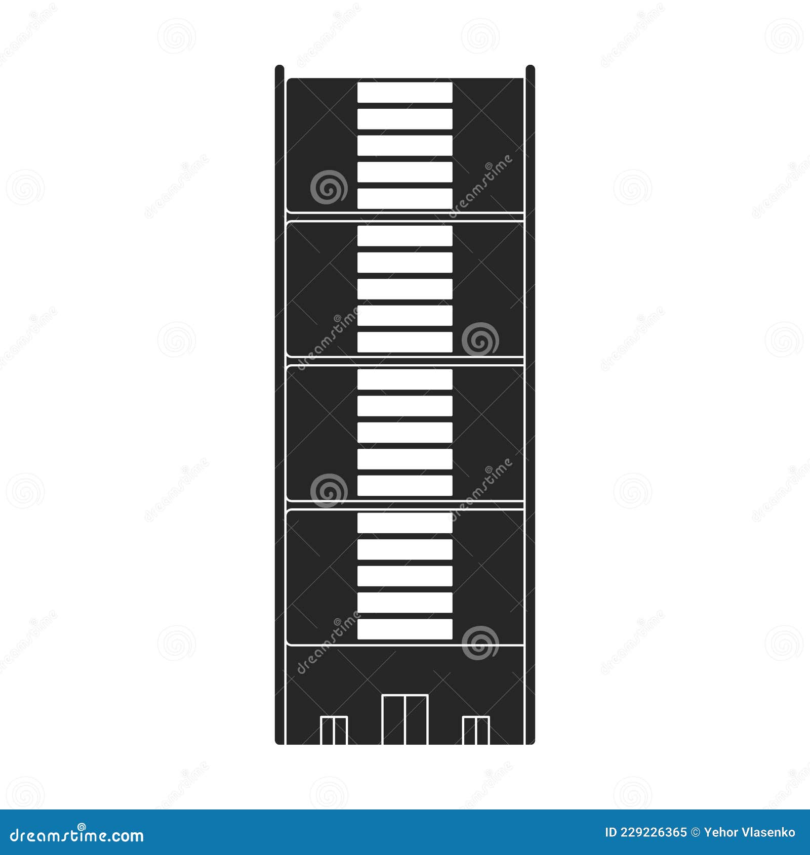 High Buildings Vector Icon.Black Vector Icon Isolated on White ...