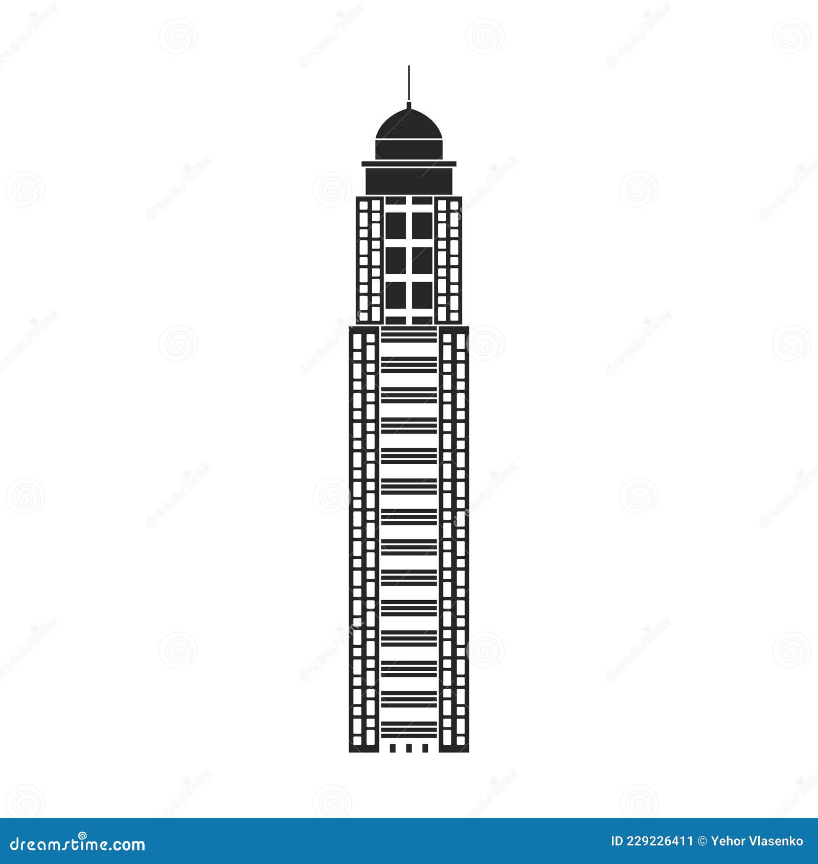 High Buildings Vector Icon.Black Vector Icon Isolated on White ...