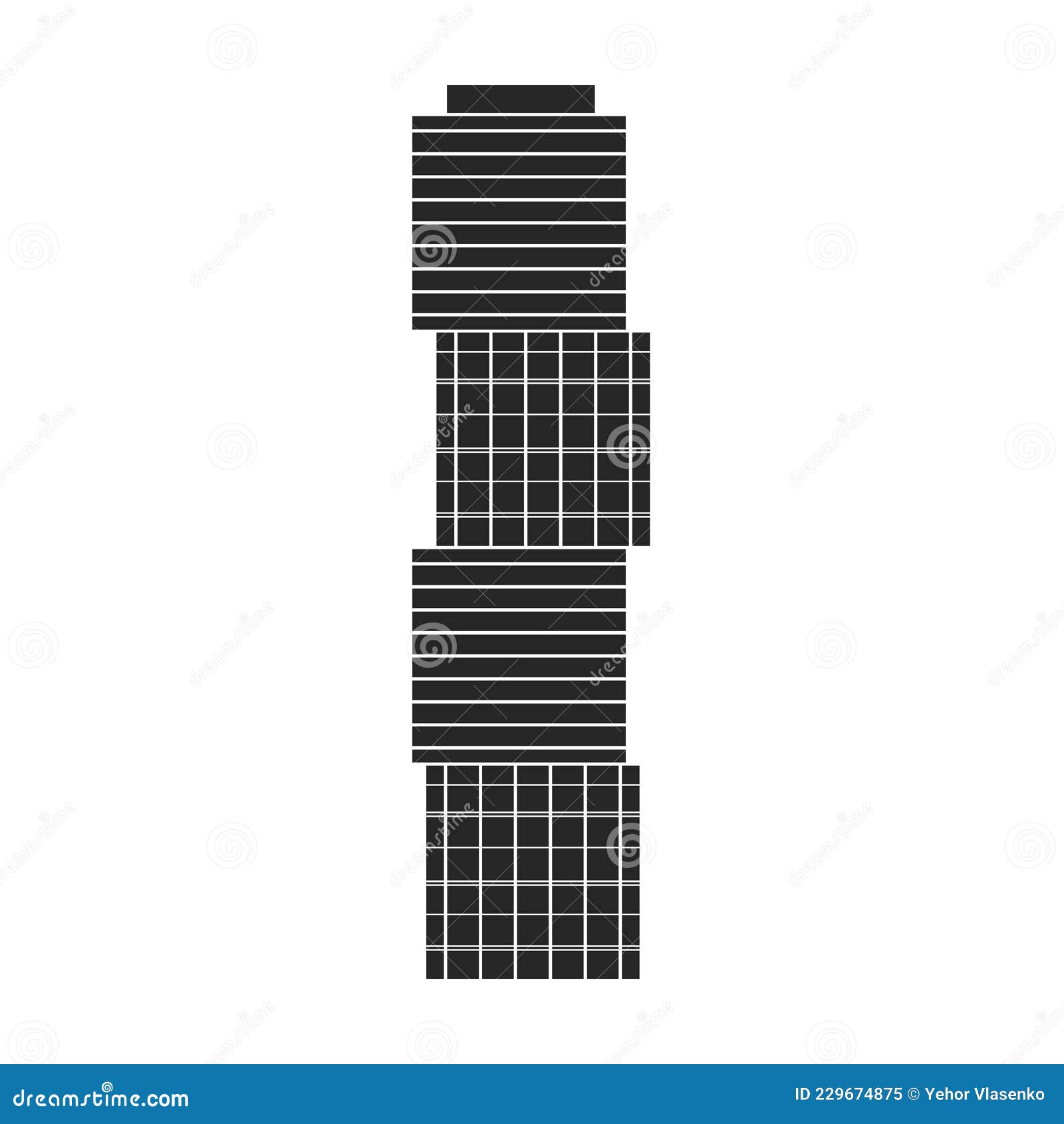 High Buildings Vector Icon.Black Vector Icon Isolated on White ...