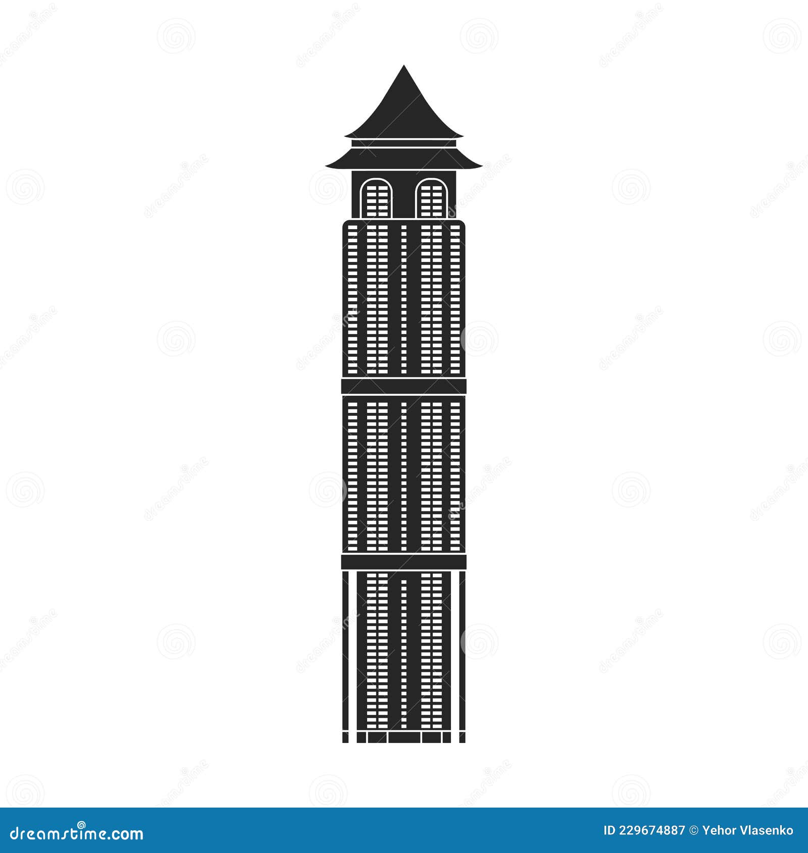 High Buildings Vector Icon.Black Vector Icon Isolated on White ...