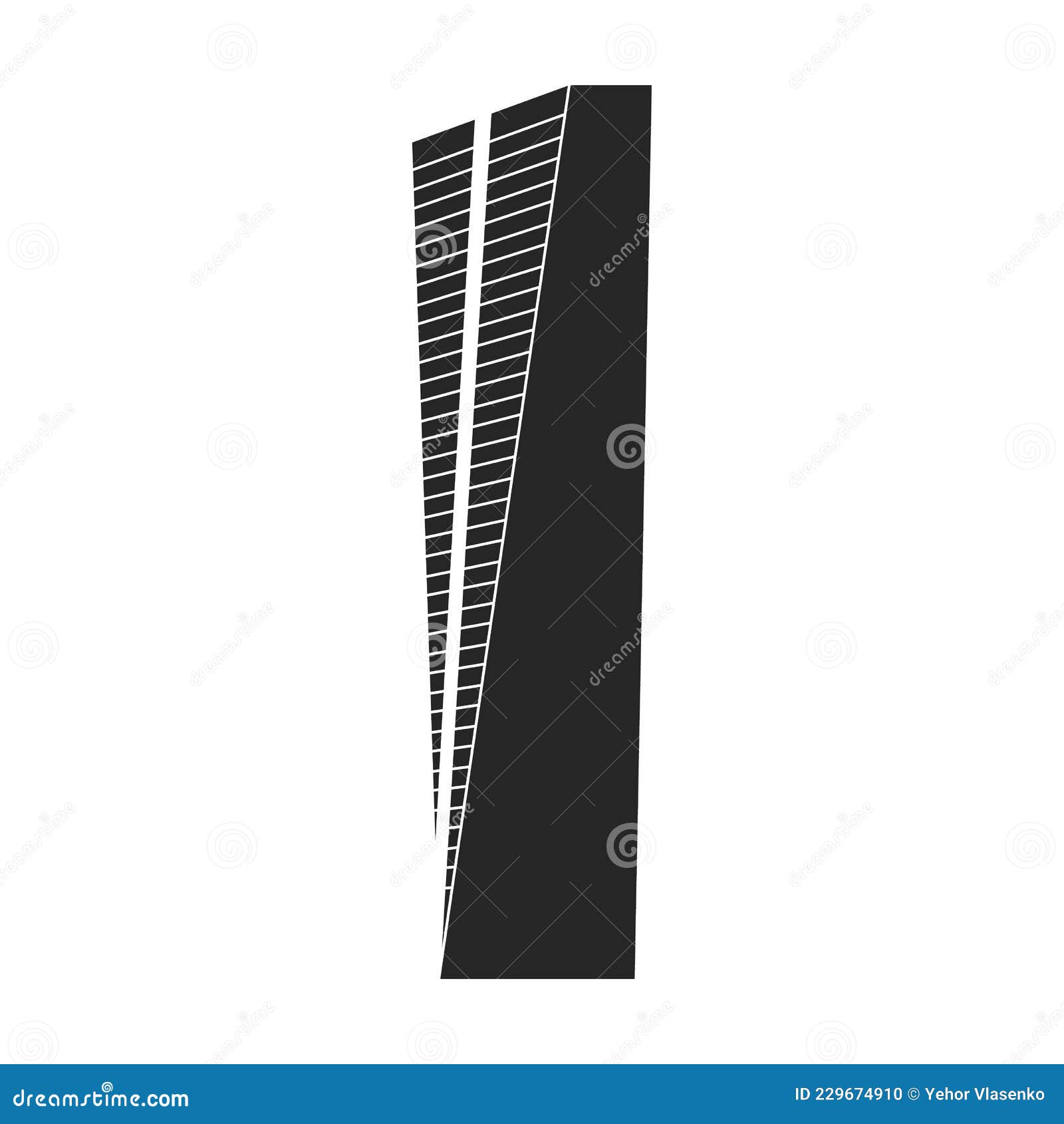High Buildings Vector Icon.Black Vector Icon Isolated on White ...