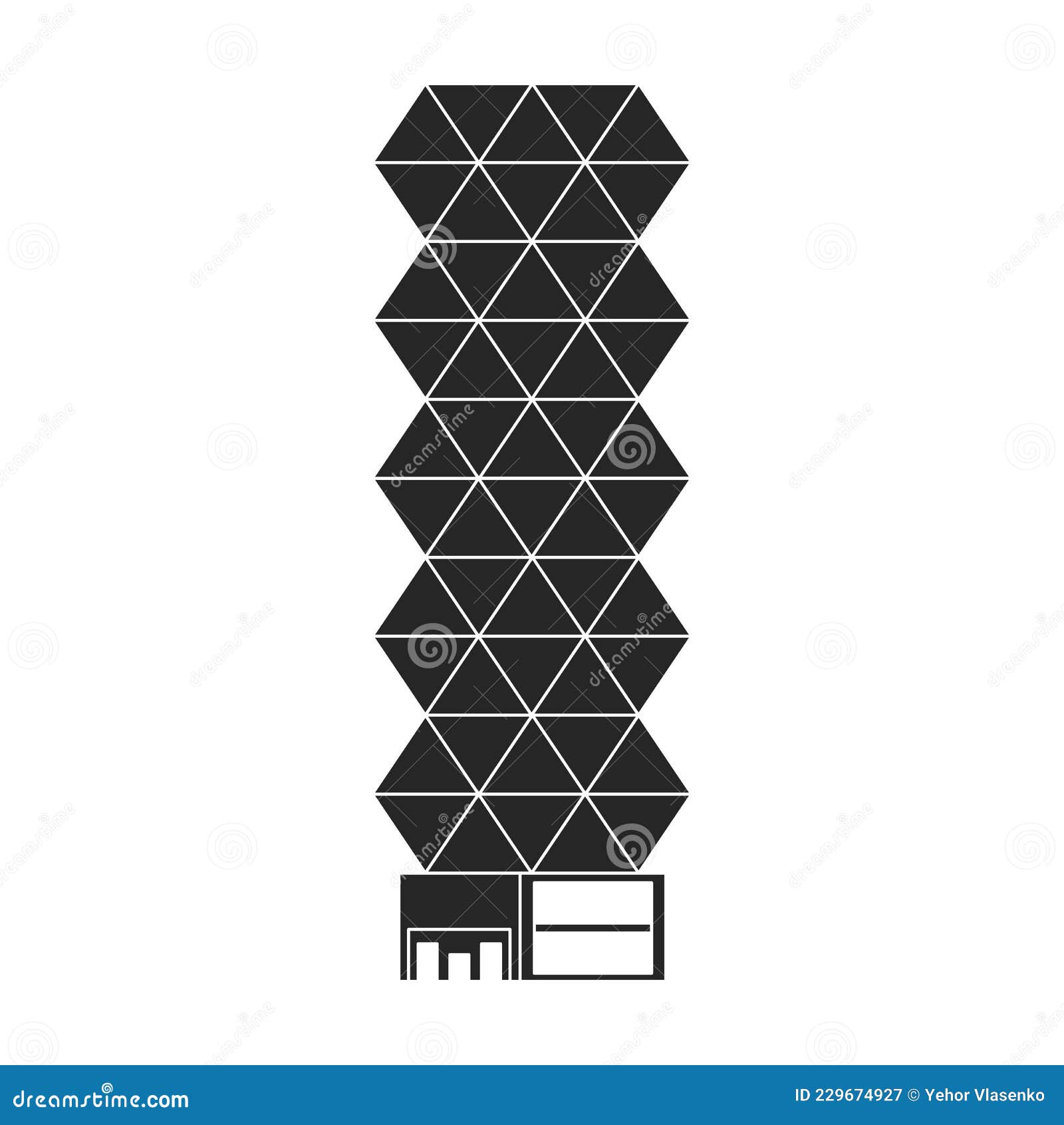 High Buildings Vector Icon.Black Vector Icon Isolated on White ...