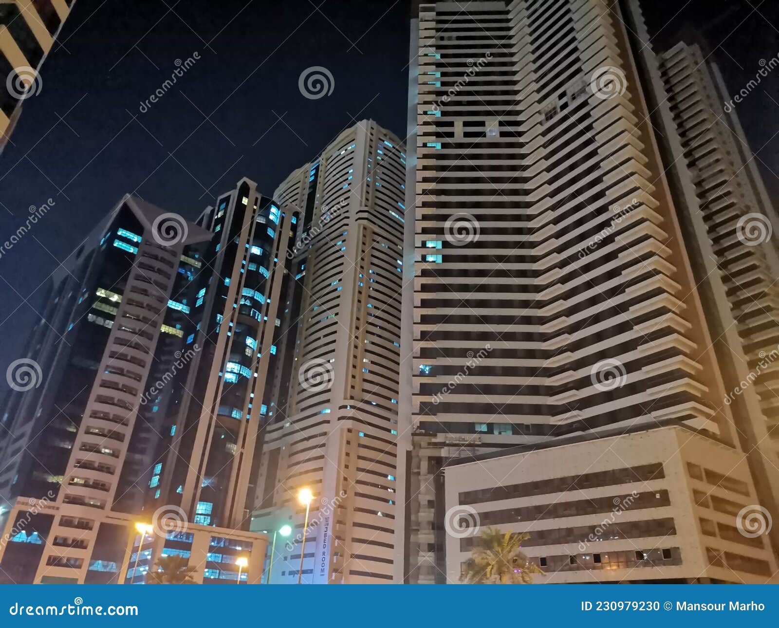 High Buliding Located in UAE Stock Photo - Image of buliding, night ...