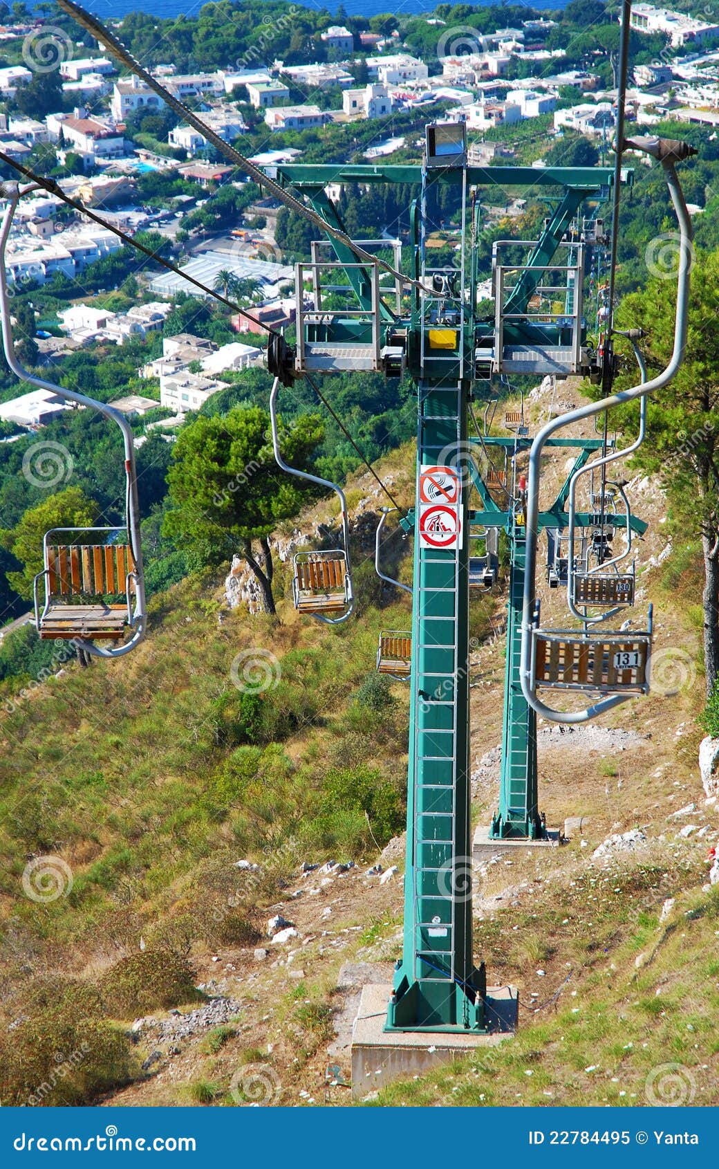 High Cable Car with Open Seats Stock Image - Image of cable, high: 22784495