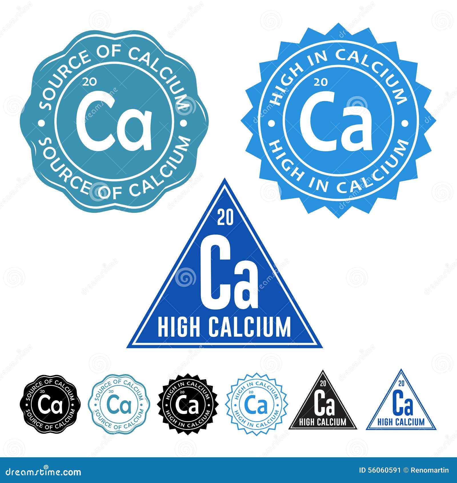 High Calcium Sign Or Stamp Vector Illustration | CartoonDealer.com ...