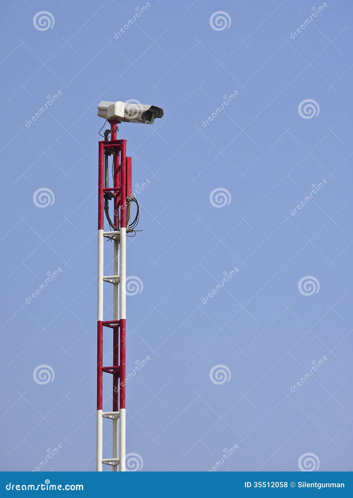 High camera pole stock photo. Image of inspect, guard - 35512058