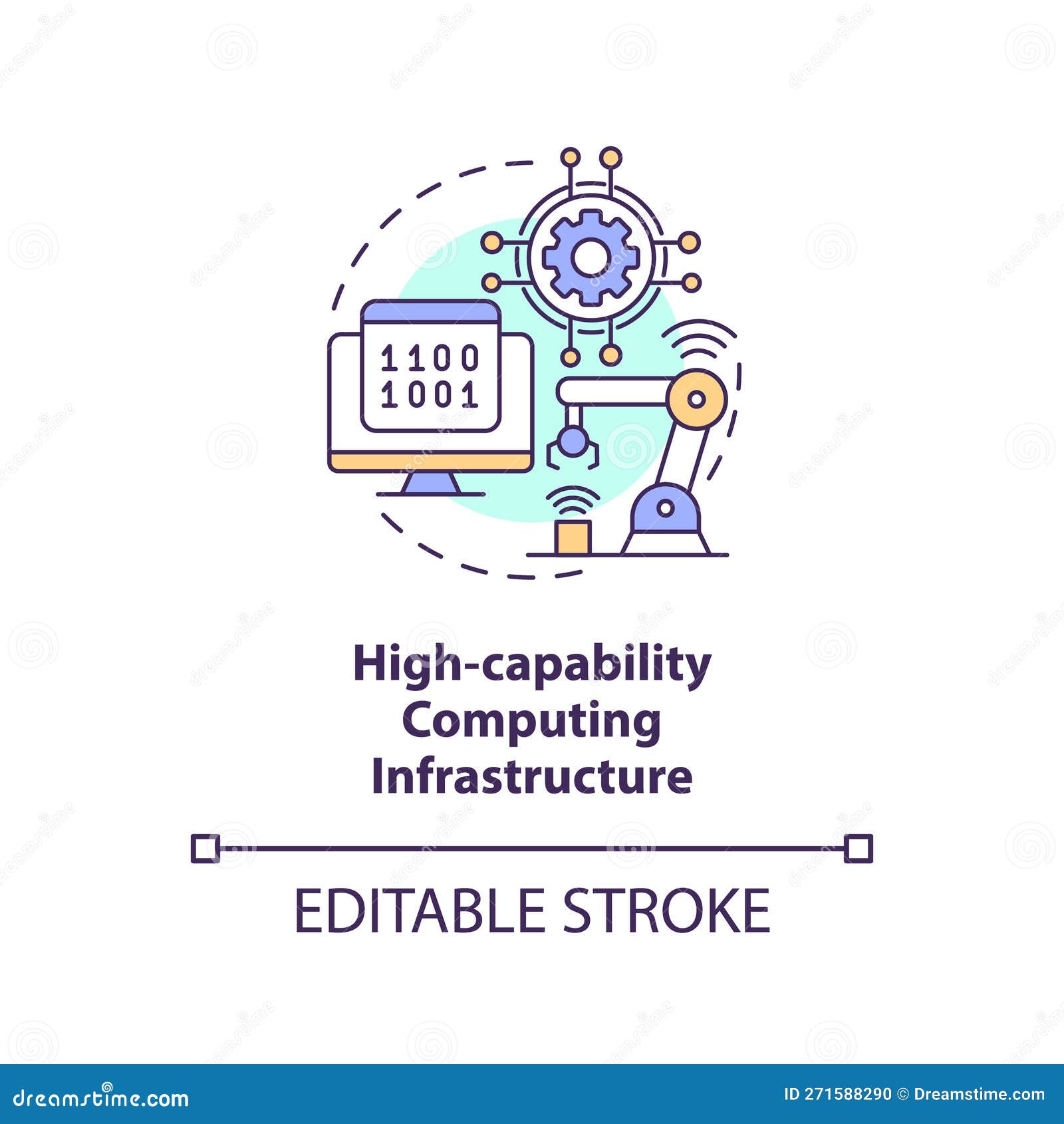 High Capability Computing Infrastructure Concept Icon Stock ...