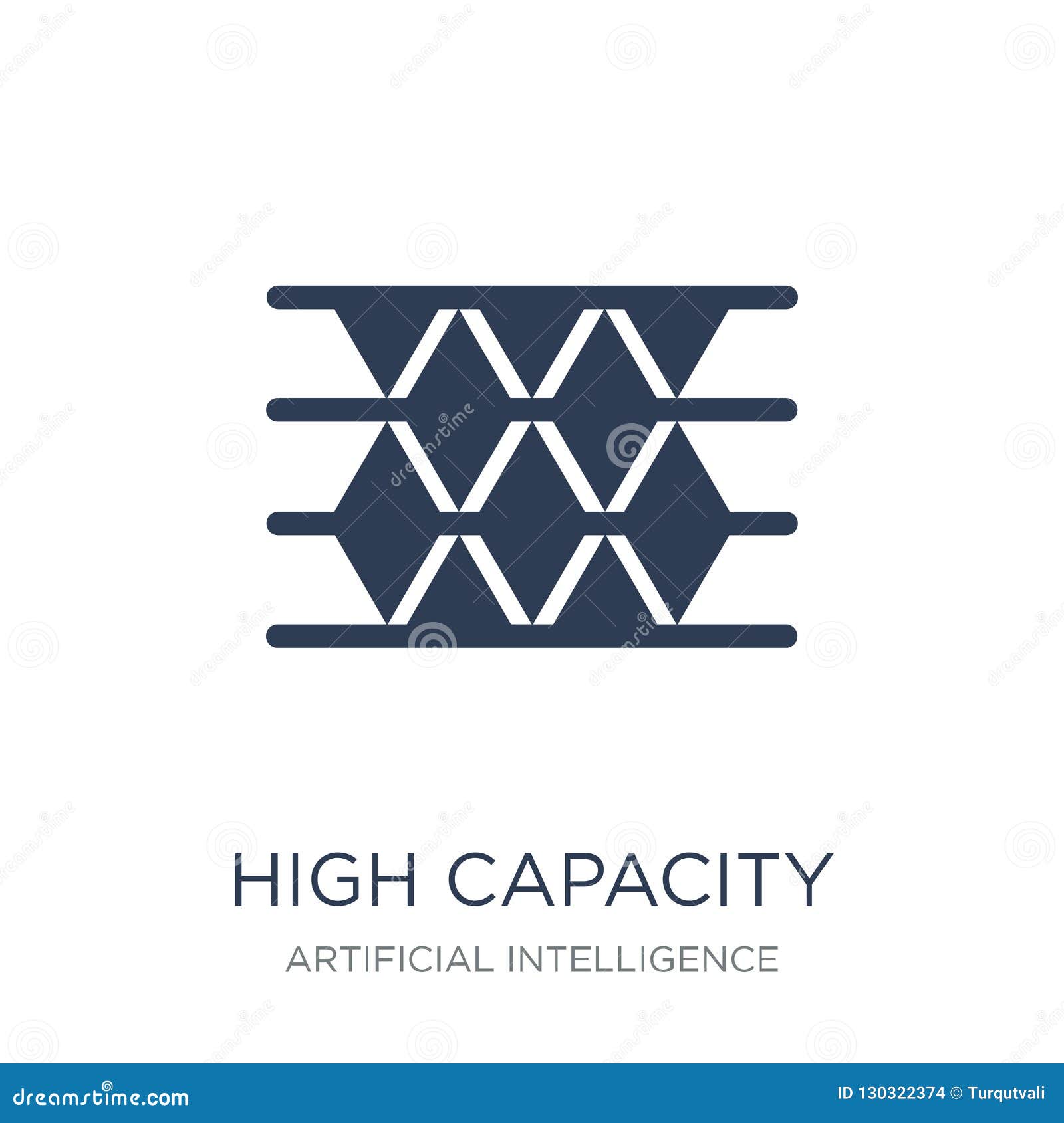 High Capacity Color Barcode Icon. Trendy Flat Vector High Capaci Stock ...