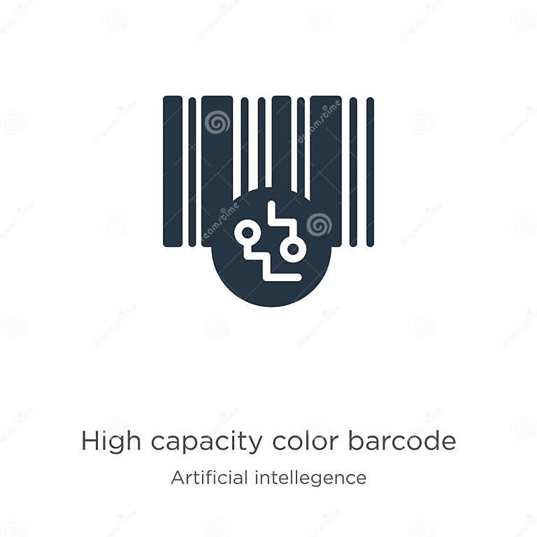 High Capacity Color Barcode Icon Vector. Trendy Flat High Capacity ...