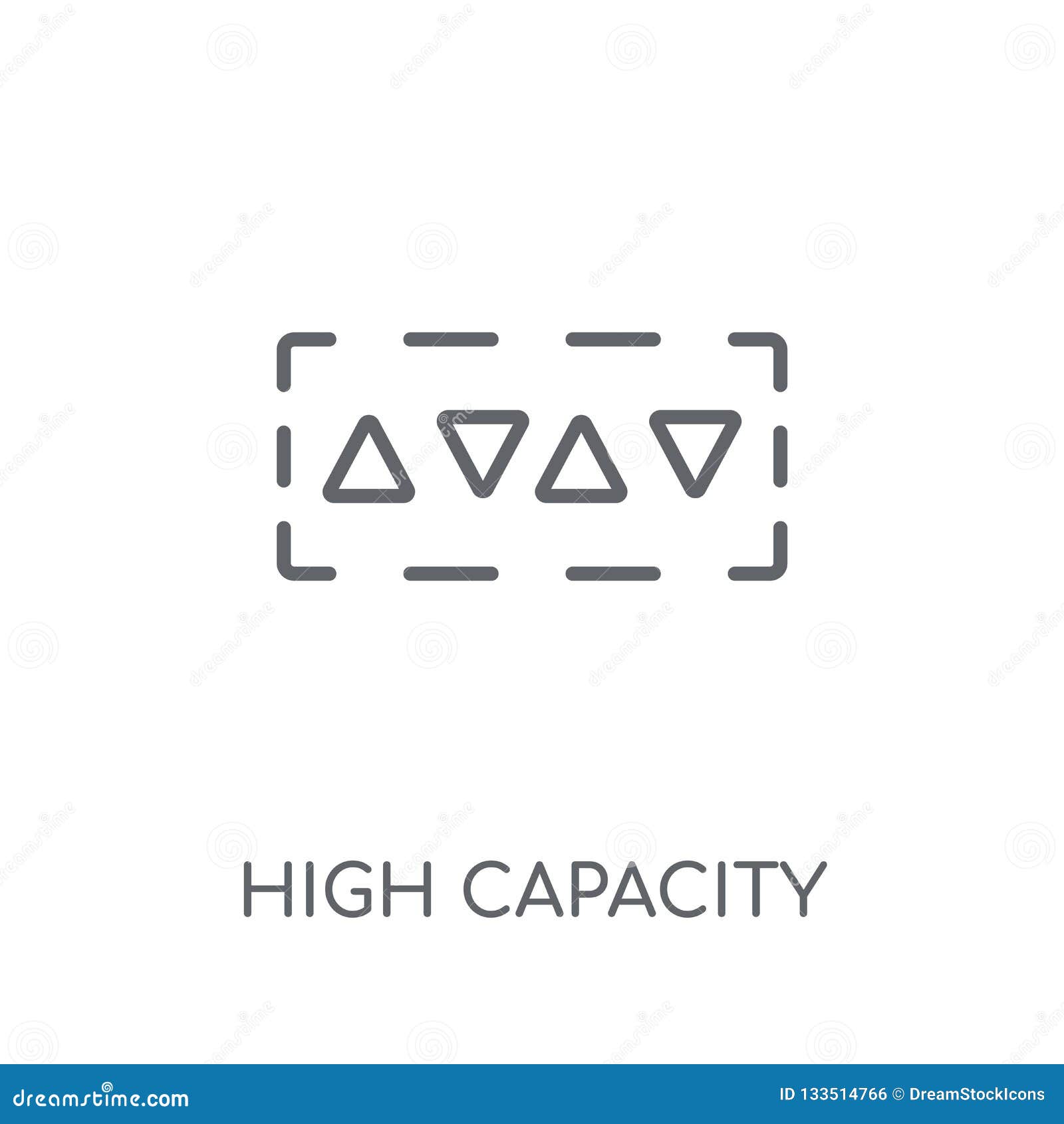 High Capacity Color Barcode Linear Icon. Modern Outline High Cap Stock ...