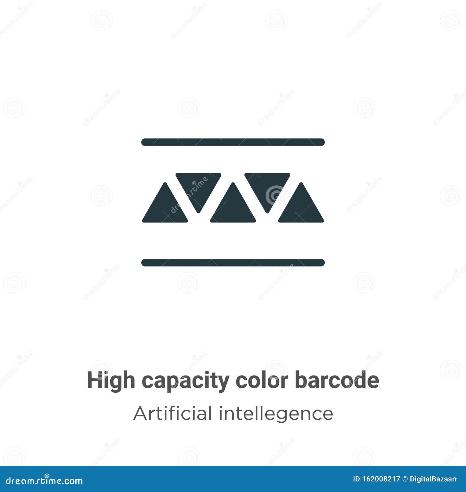 High Capacity Color Barcode Vector Icon On White Background. Flat ...