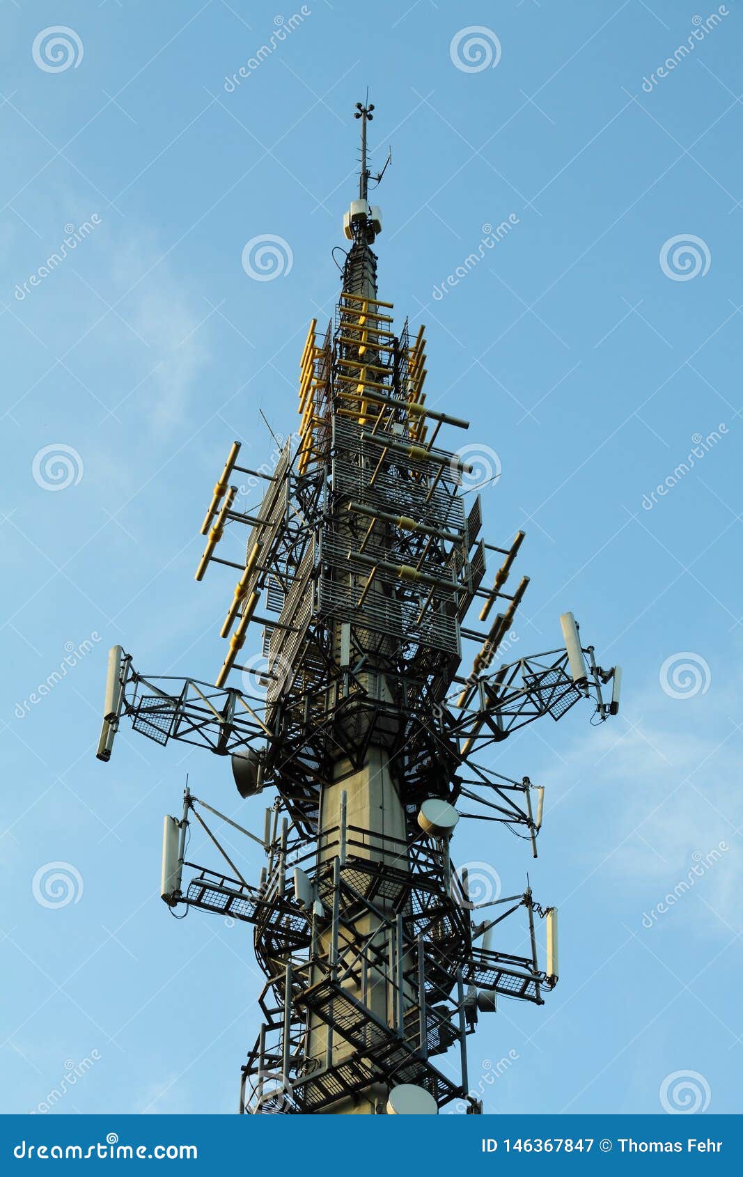 High Cell tower stock image. Image of telecom, communications - 146367847
