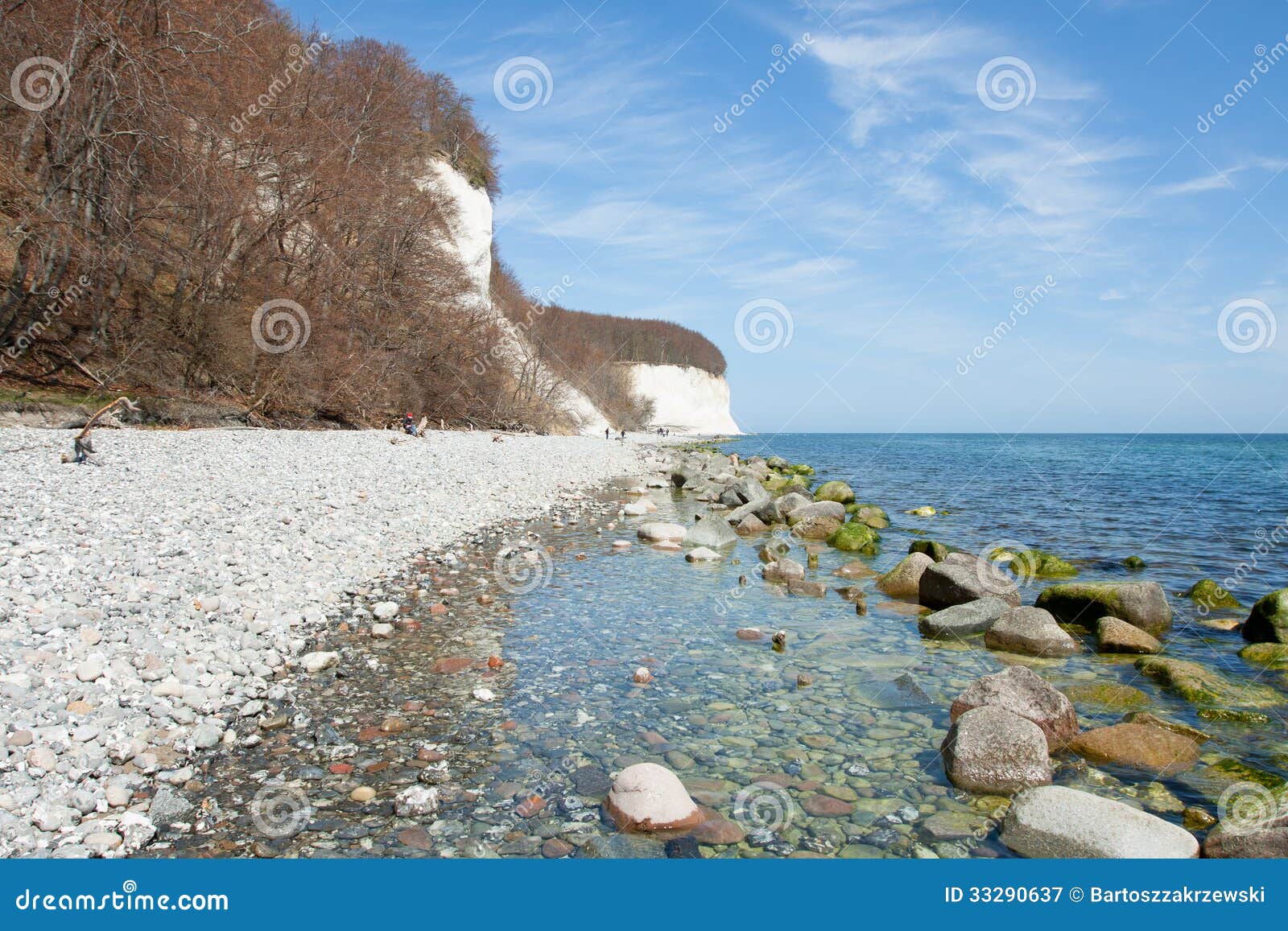 High Chalk Cliffs at the Coast of Ruegen Stock Image - Image of cliffs ...