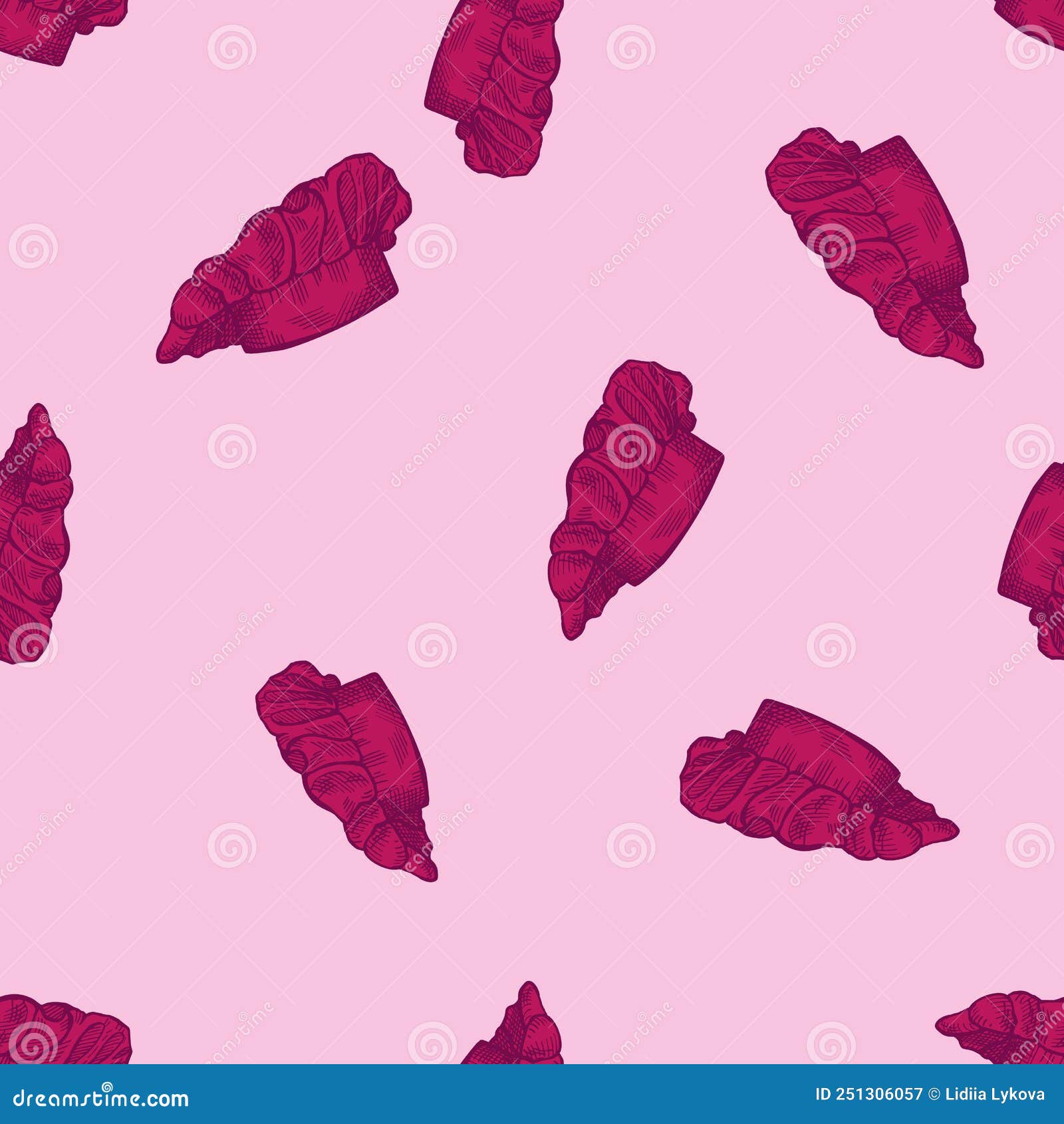 High Chef Hat Engraved Seamless Pattern. Kitchen Traditional Element ...