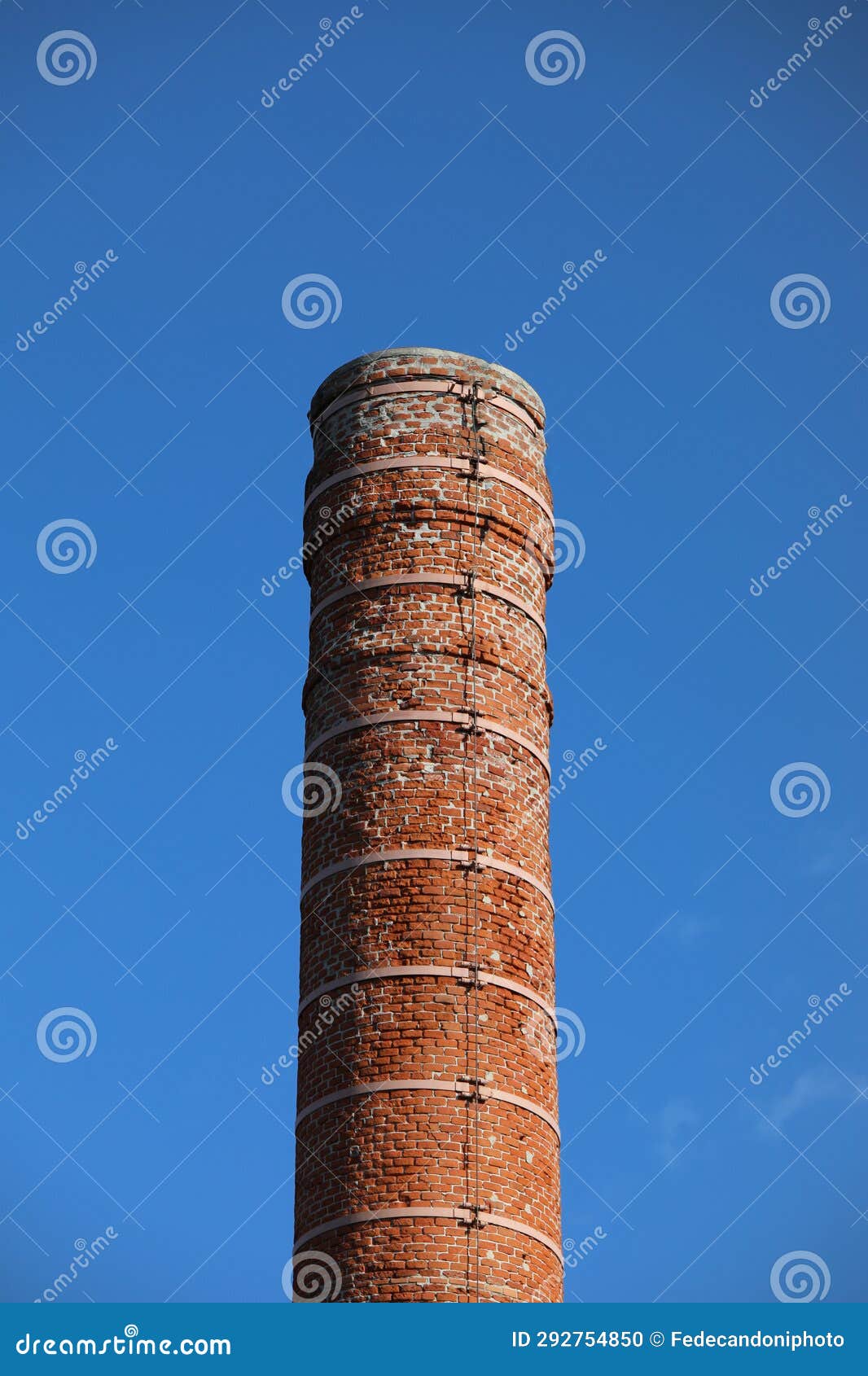 Chimney Made with Exposed Bricks of a Buttock Factory and the Sky in ...