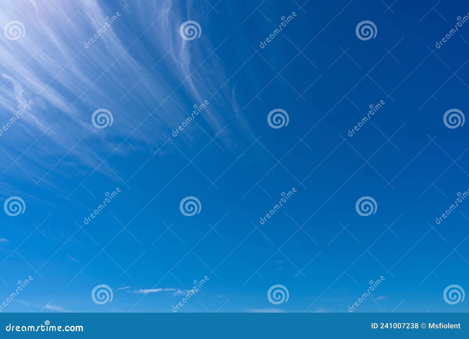 High Cirrus Clouds Against the Blue Sky Stock Photo - Image of clouds ...