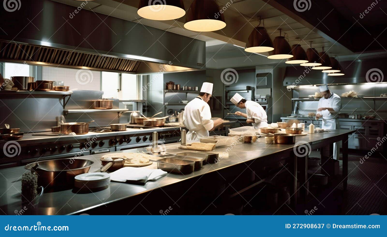 High Class Restaurant Kitchen. Generative AI Stock Illustration ...
