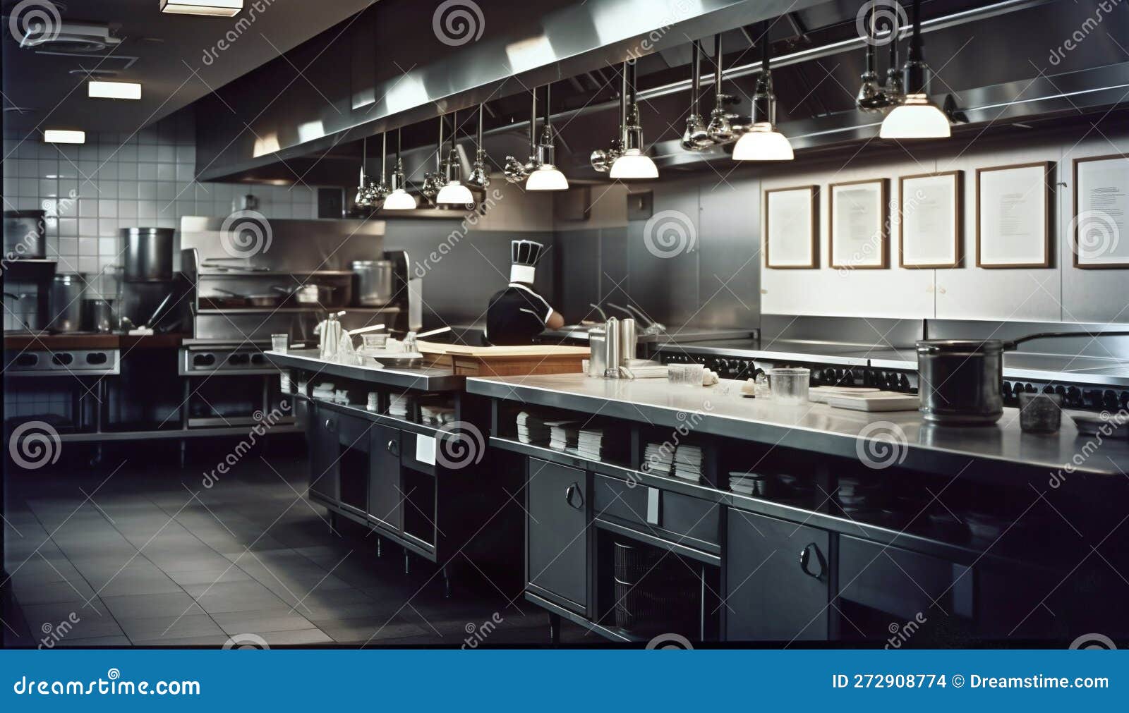 High Class Restaurant Kitchen. Generative AI Stock Illustration ...