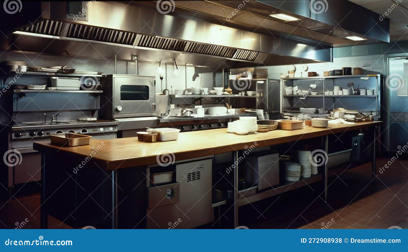 High Class Restaurant Kitchen. Generative AI Stock Illustration ...