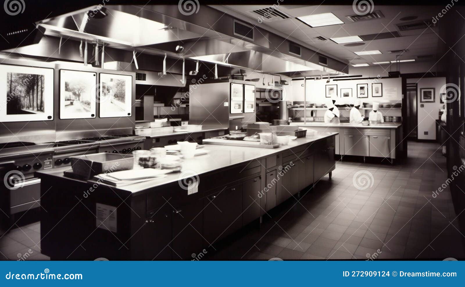 High Class Restaurant Kitchen. Generative AI Stock Illustration ...