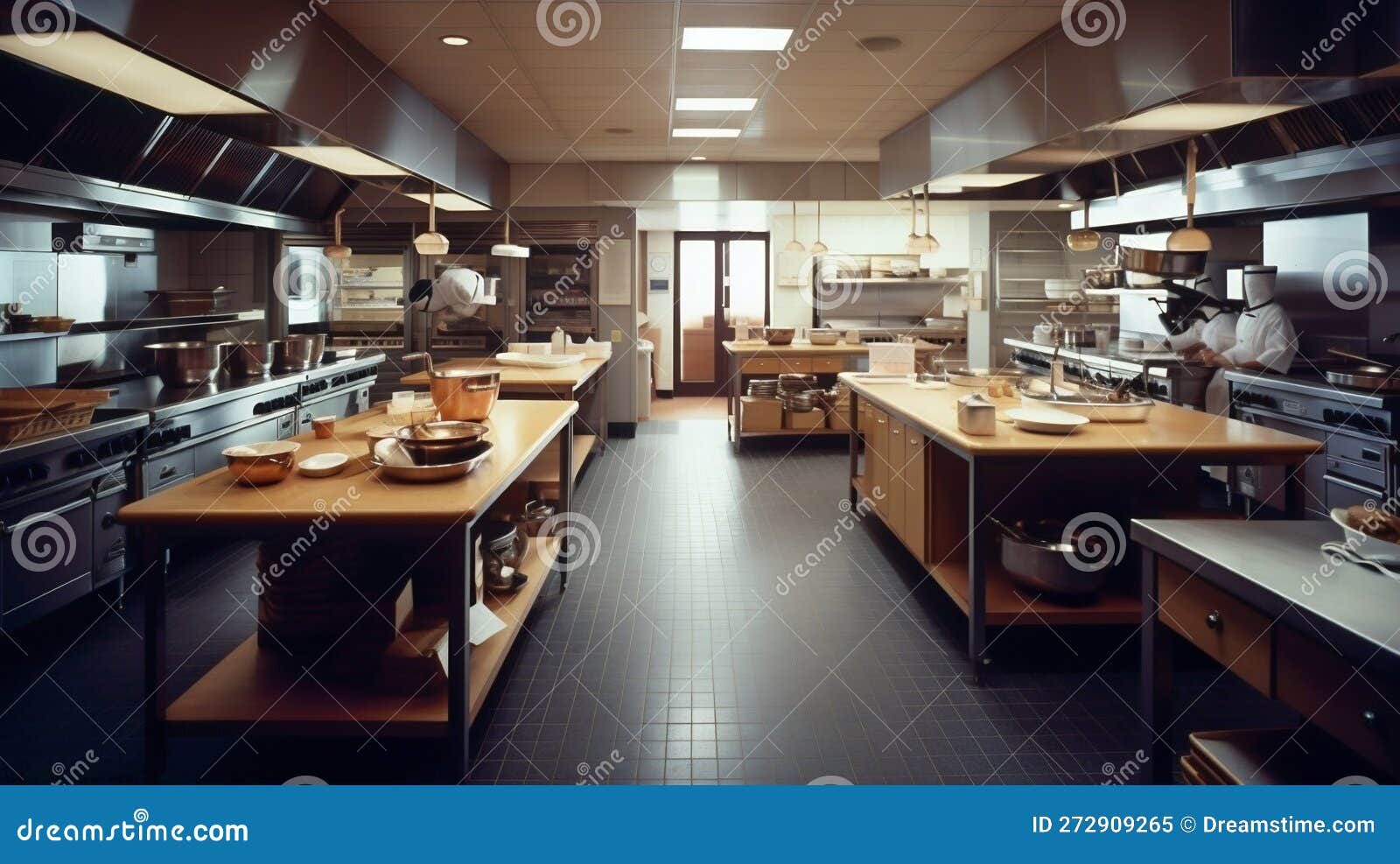 High Class Restaurant Kitchen. Generative AI Stock Illustration ...