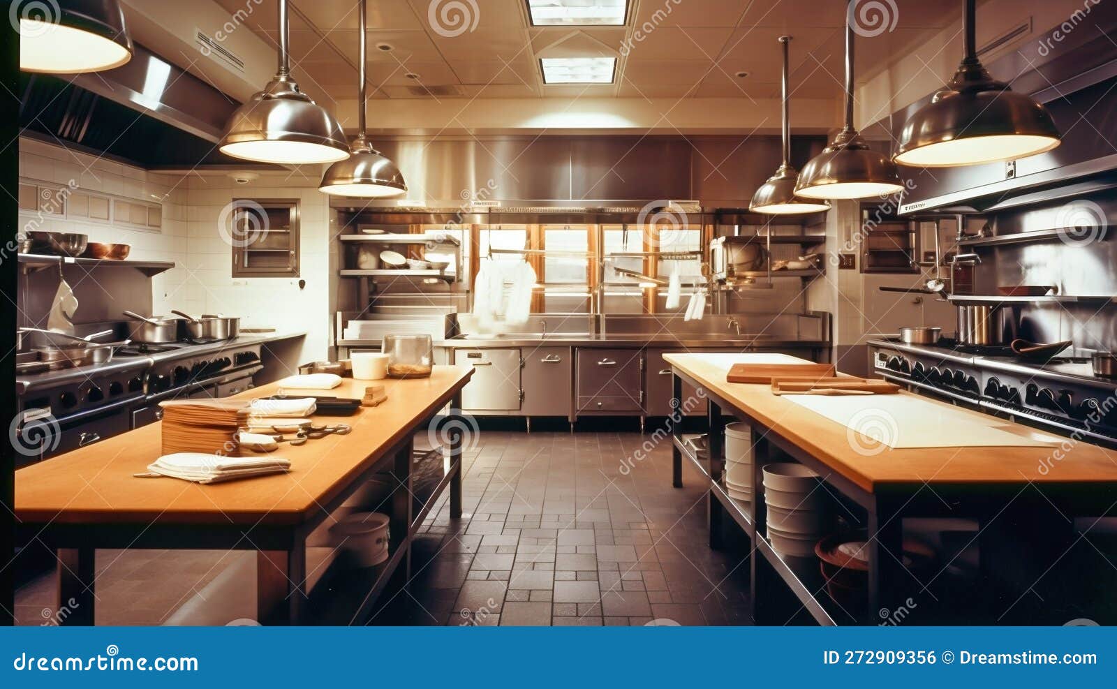 High Class Restaurant Kitchen. Generative AI Stock Photo - Image of ...