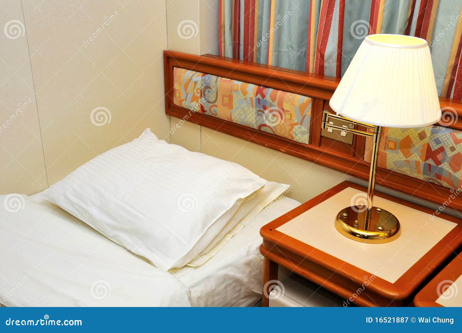 High class single bed room stock image. Image of interior - 16521887