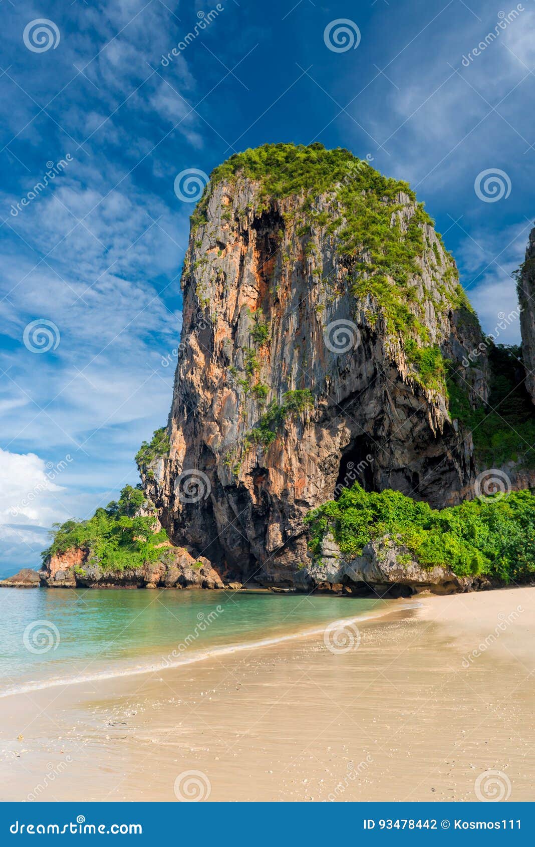 High Cliff on the Beach Resort of Krabi Stock Photo - Image of journey ...