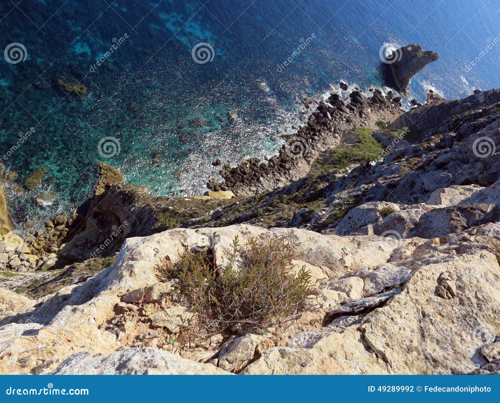 High Cliff on the Sea with Waves Stock Photo - Image of ireland, shore ...