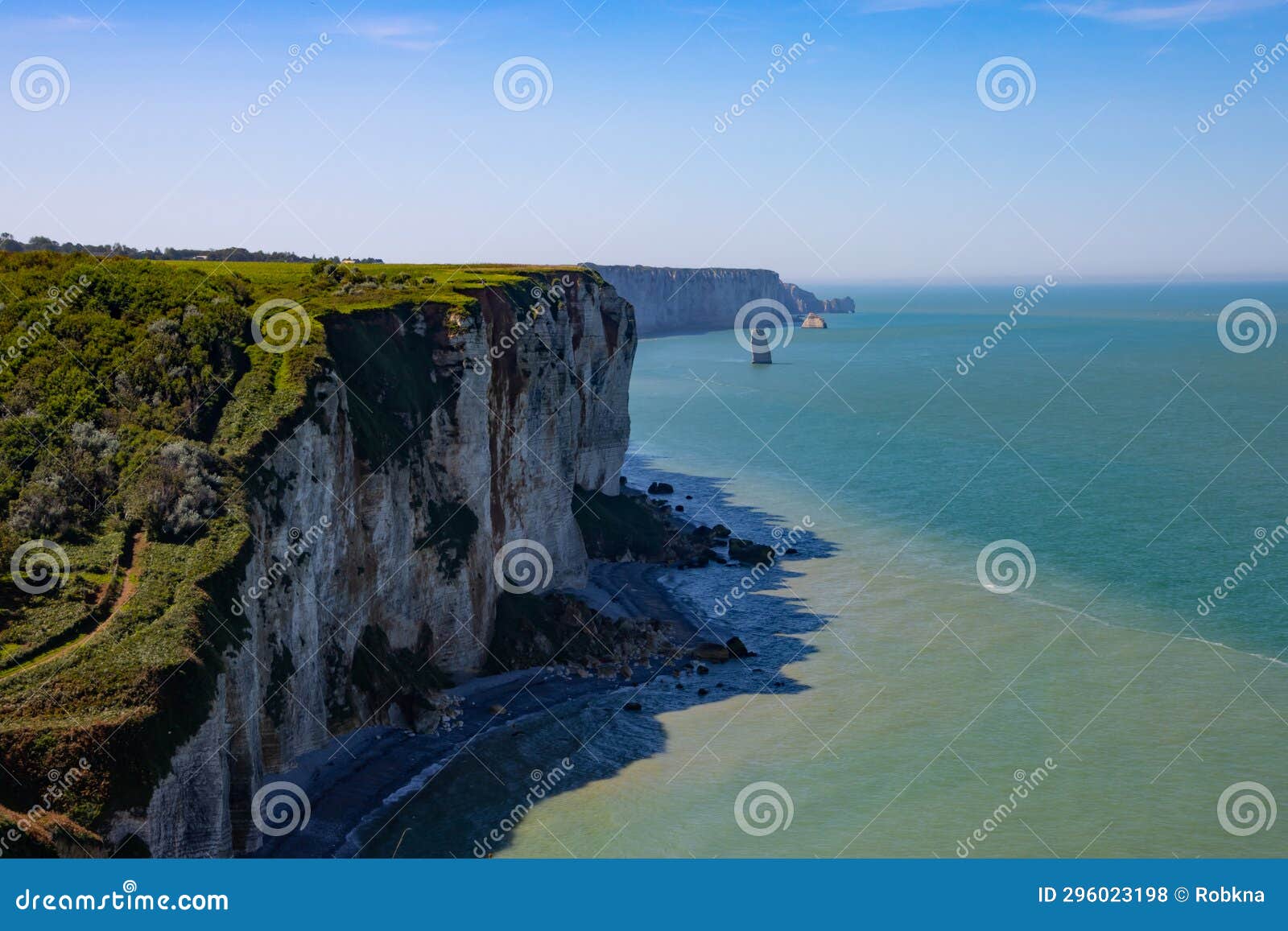 High Cliffs at the Coast of Normandy, France Stock Photo - Image of ...