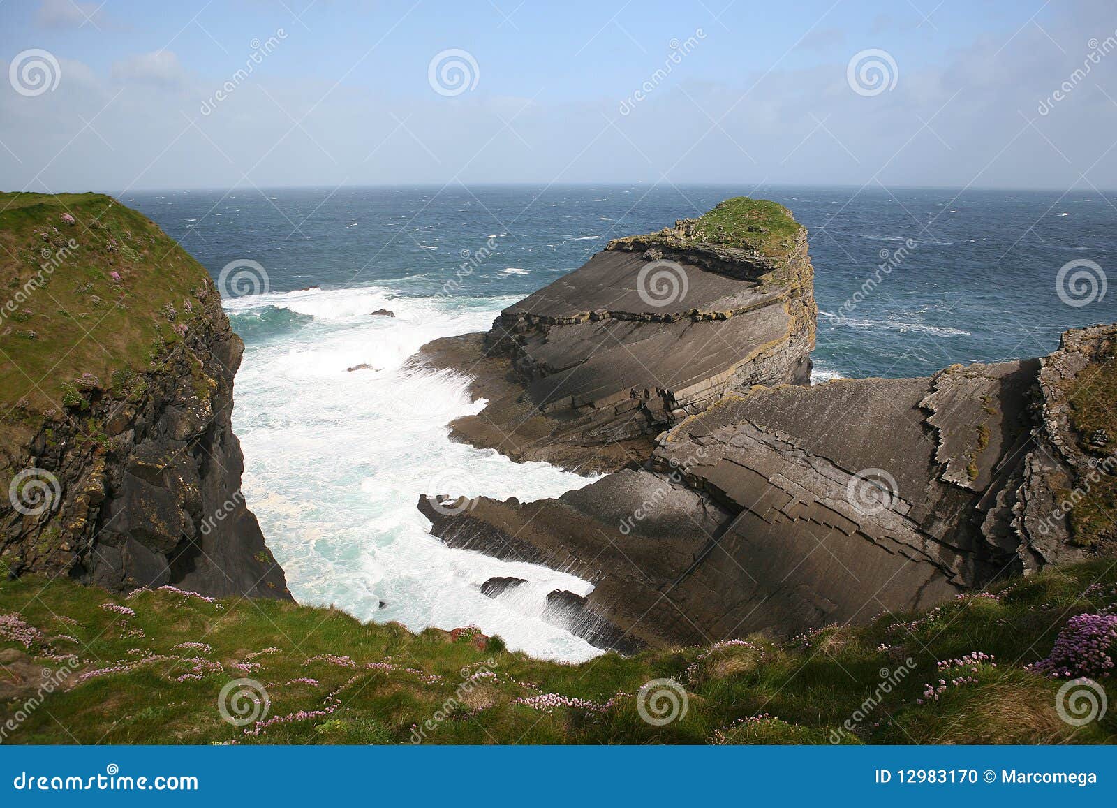 High cliffs in Ireland. stock photo. Image of rock, power - 12983170