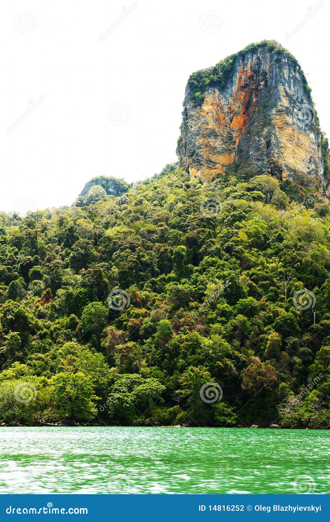 High Cliffs on the Tropical Island Stock Photo - Image of asia ...
